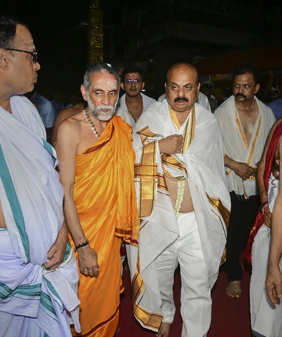 Karnataka Chief Minister Basavaraj Bommai Visits Kollur Mookambika ...