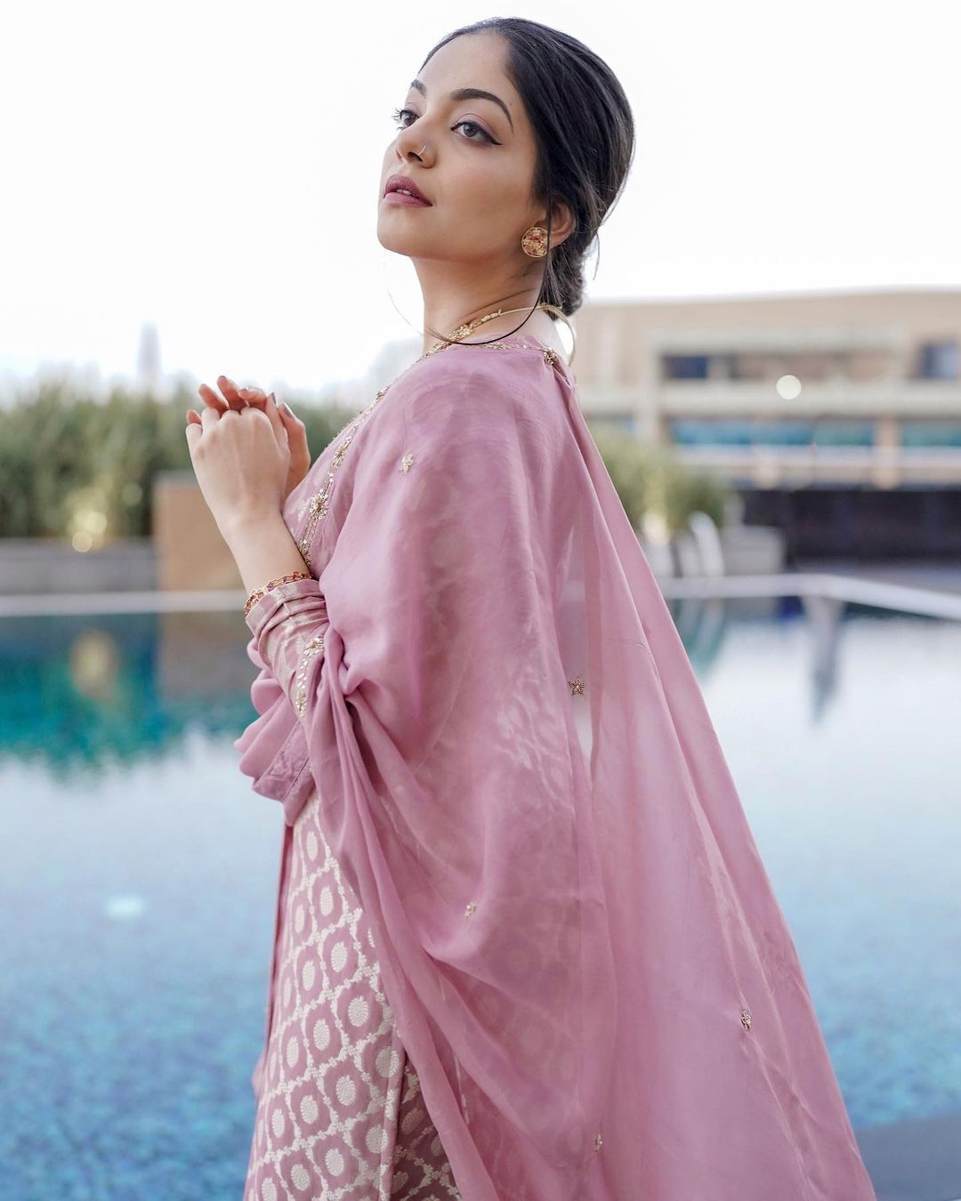 Actress Ahaana Krishna New Stunning Look In Pastel Colour From An