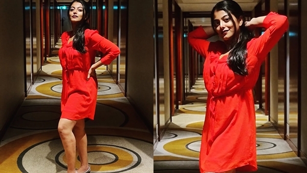 Mollywood Actress Merin Philip's Makeover in Red Outfit Made Wow Among ...