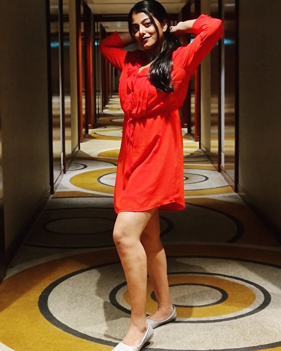 Mollywood Actress Merin Philip's Makeover in Red Outfit Made Wow Among Fans | Merin Philip ...