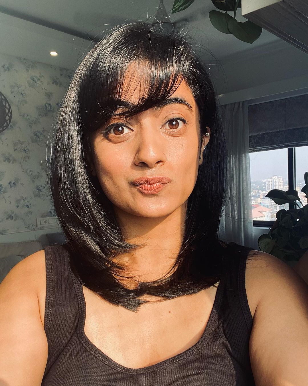 Actress Namitha Pramod New Look In Korean Style Hair Cut Trending On ...