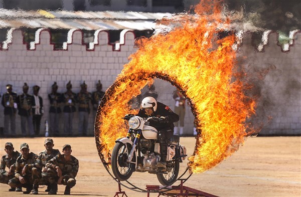Army Service Corps' (ASC) 'Tornadoes' Team Performs During The 74th ...