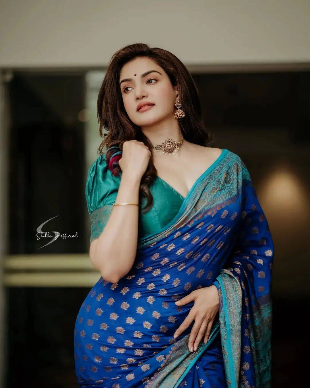 Veera Simha Reddy Fame Honey Roses Stunning Makeover In Saree Goes Viral On Social Media