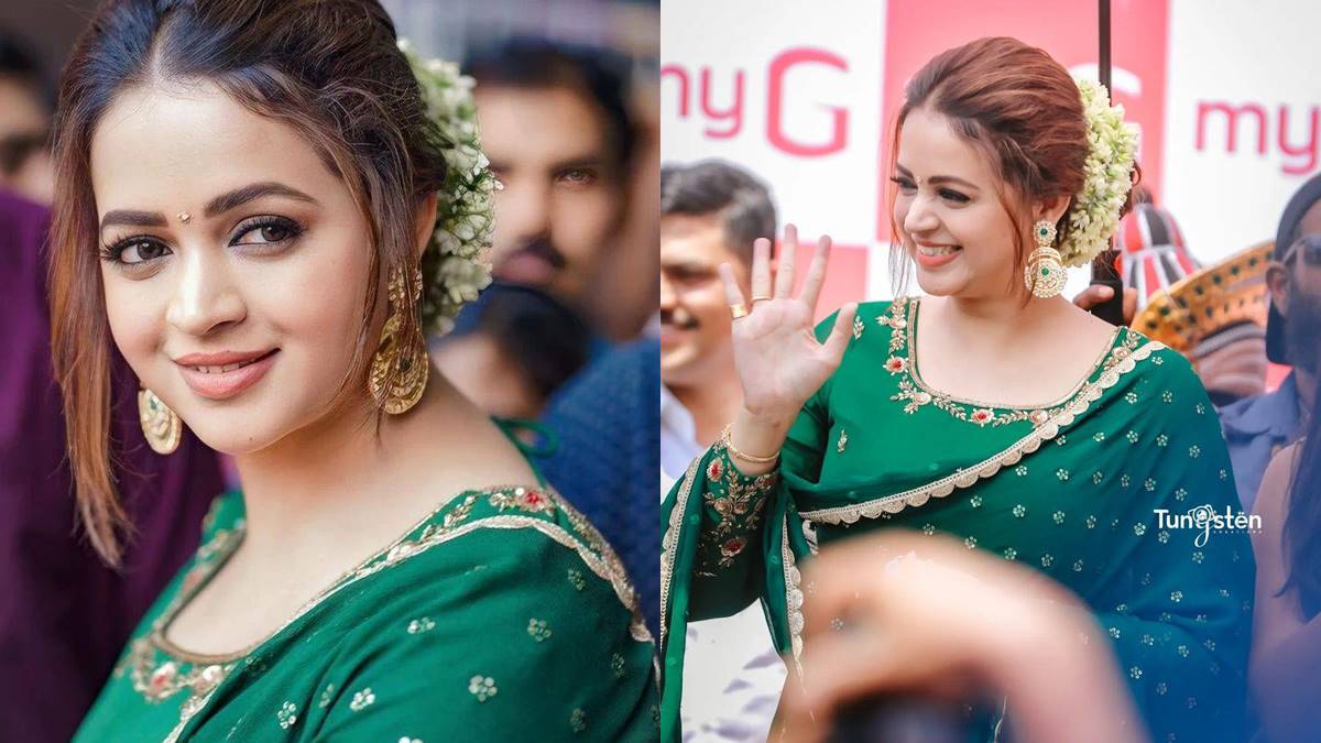 South Actress Bhavana's Gorgeous Entry in MyG Inauguration Function in ...