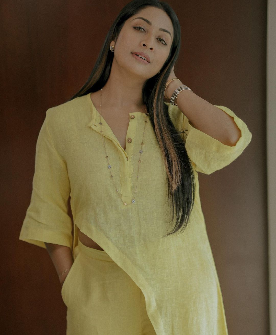 Actress Navya Nair's Stylish Photoshoot of Promotinal Event for Upcoming Movie Janaki jaane ...