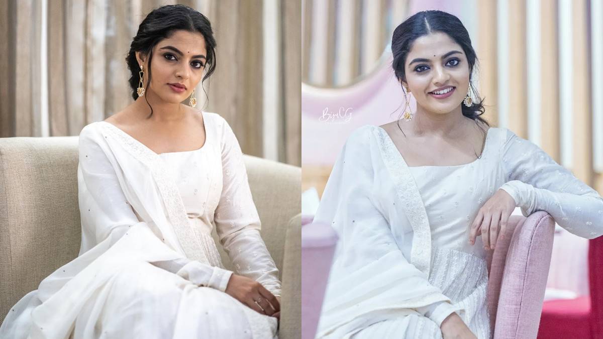 Actress Nikhila Vimal Stunning Look in White Salwar in Upcoming Film ...