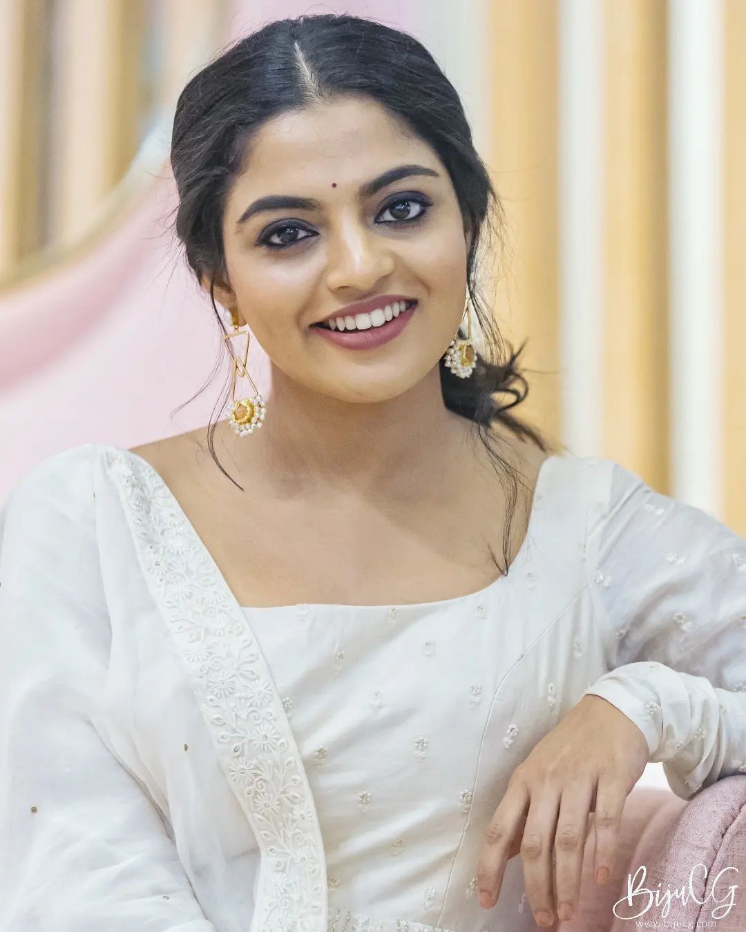 Actress Nikhila Vimal Stunning Look in White Salwar in Upcoming Film Promotional Event | Nikhila ...