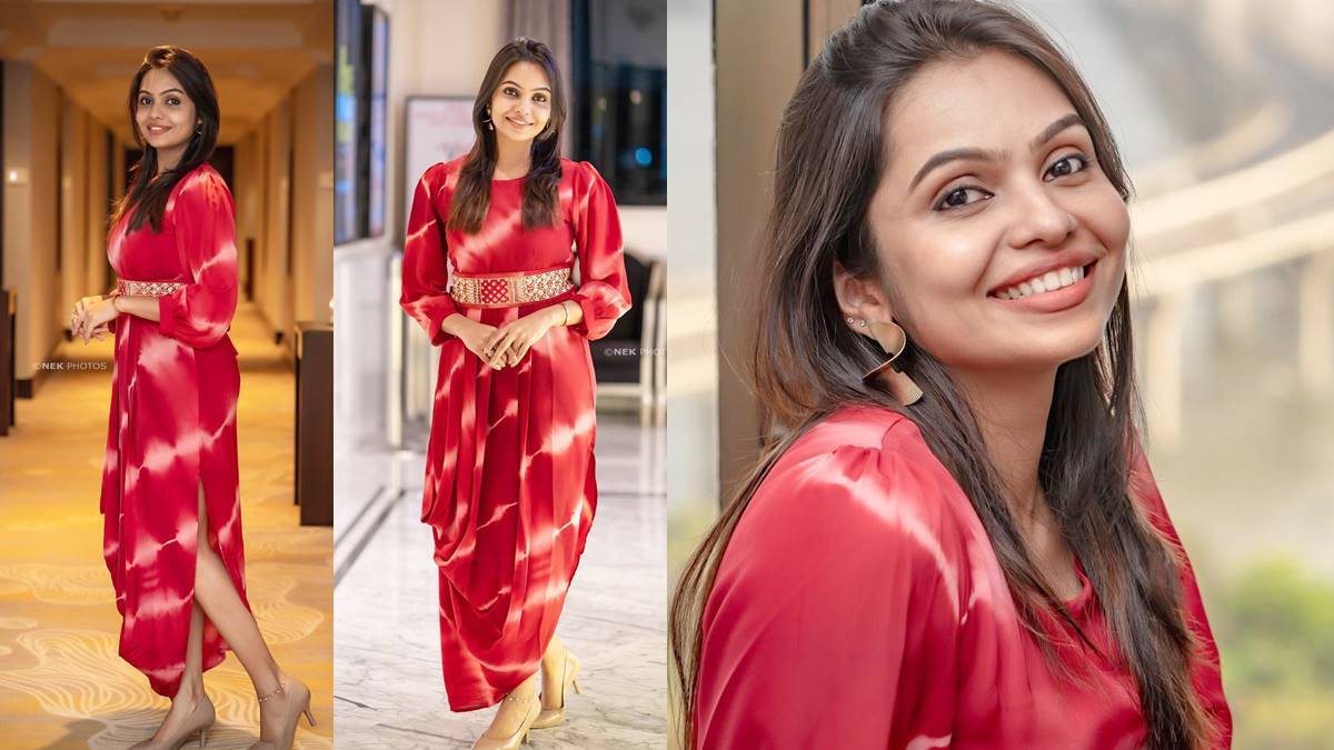 Mollywood Actress Tanvi Ram's Stunning Entry in Red Outfit in ...