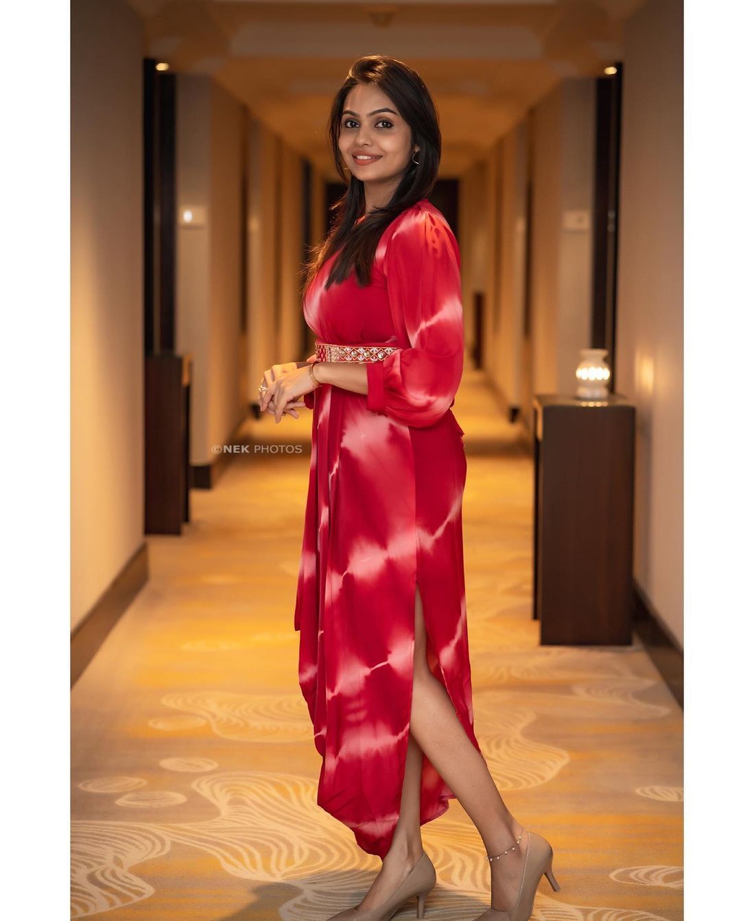 Mollywood Actress Tanvi Ram's Stunning Entry in Red Outfit in ...