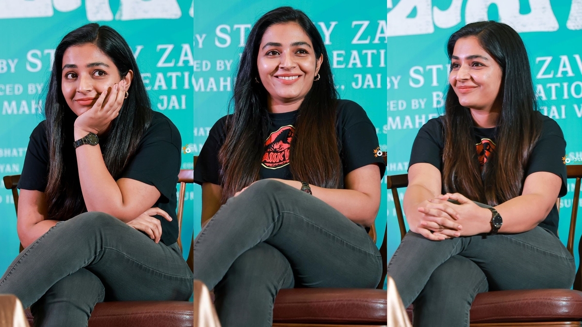 Actress Rajisha Vijayan Stunnig Entry in Success Meet of Latest Movie ...