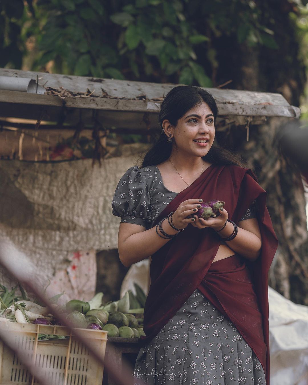 Mollywood Actress Nayana Elza's Latest Dhawani Look Made Wow Among Fans ...