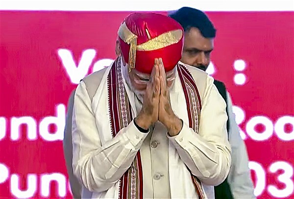 Prime Minister Narendra Modi Conferred With Lokmanya Tilak National Award In Pune Photos: HD ...