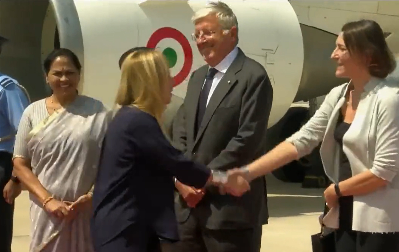 In Pics: Italian Prime Minister Giorgia Meloni Touches Down In India ...