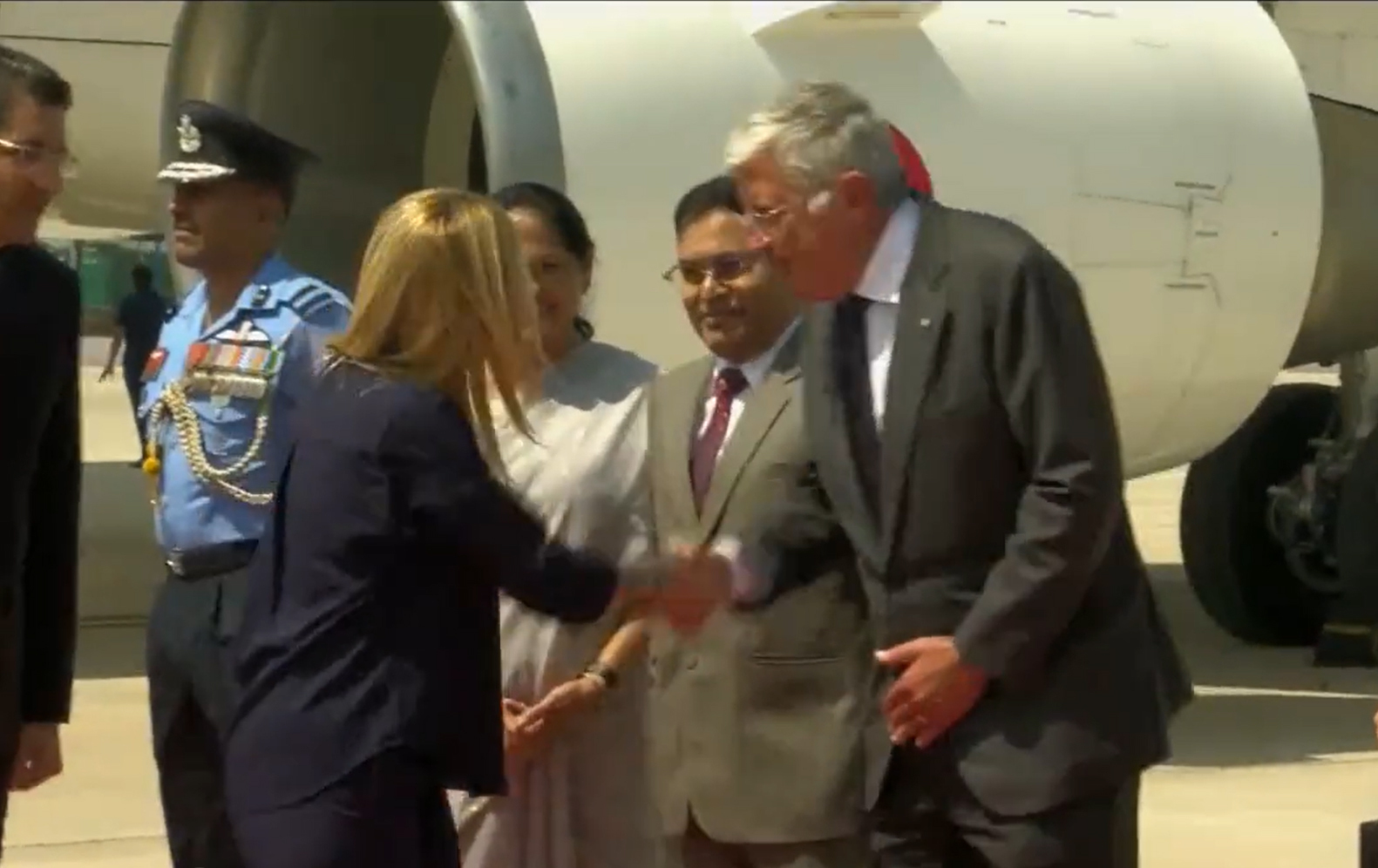 In Pics: Italian Prime Minister Giorgia Meloni Touches Down In India ...