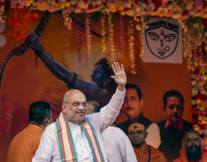 Amit Shah Inaugurates Ram-themed Durga Puja Pandal In Kolkata Photos ...