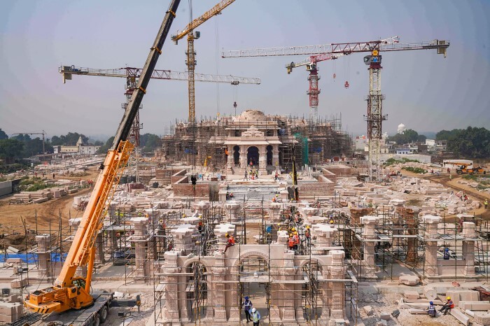 Construction Of Shri Ram Janmbhoomi Teerth Kshetra In Ayodhya Photos ...