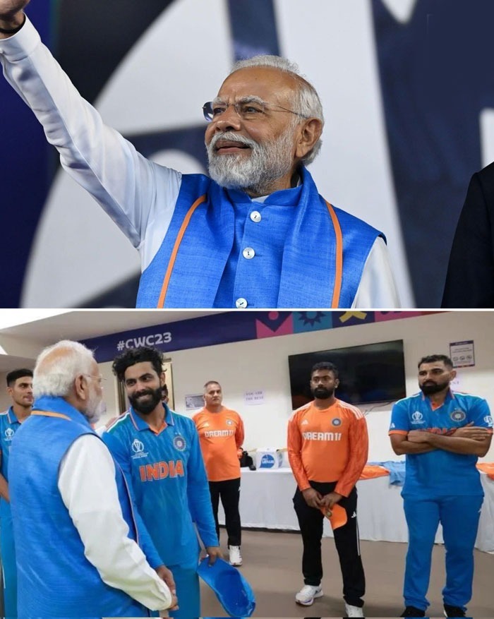PM Modi Comforts Team India, Visits Team’s Dressing Room Photos: HD ...