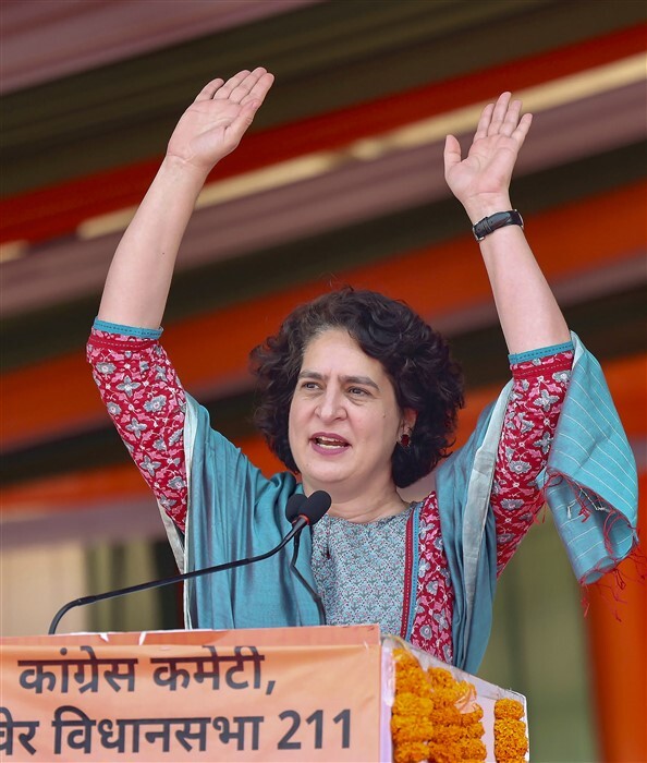 Mp Assembly Elections 2023 Priyanka Gandhi Vadra Addresses Public In