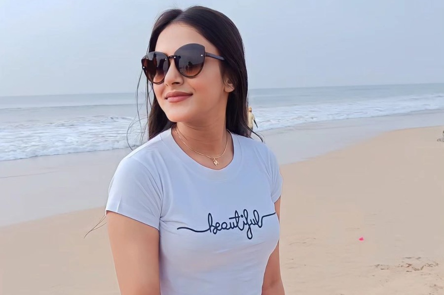 সমুদ্র সৈকতের পাশে দাঁড়িয়ে পোজ দিতে ব্যস্ত মোহনা, দেখুন অভিনেত্রীর ...