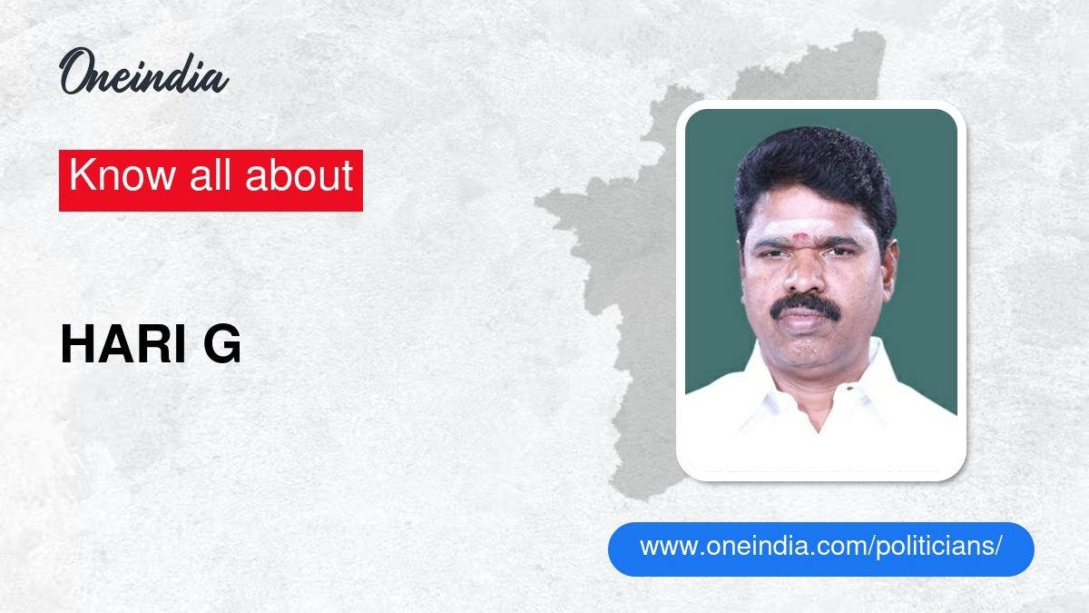 Hari G: Age, Biography, Education, Wife, Caste, Net Worth & More - Oneindia